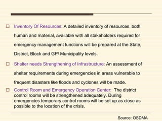 Odisha Disaster Management Policy | PPTX