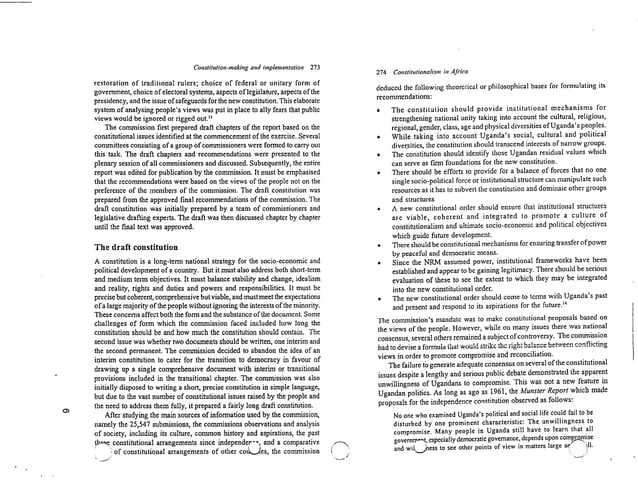 Challenges of Constitution-making in Uganda.pdf | Civic affairs | Politics