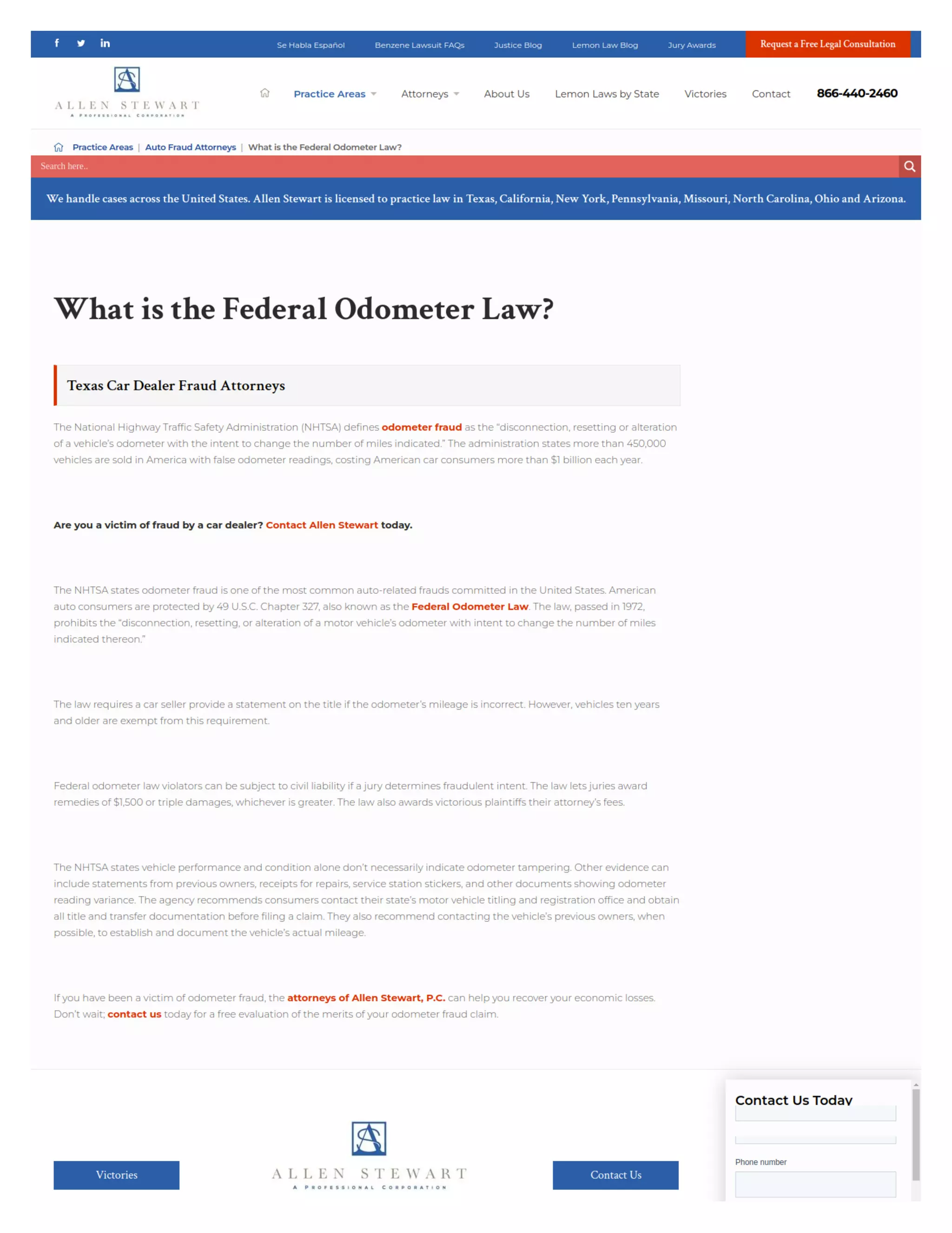 Odometer Disclosure Statement in Texas | PDF