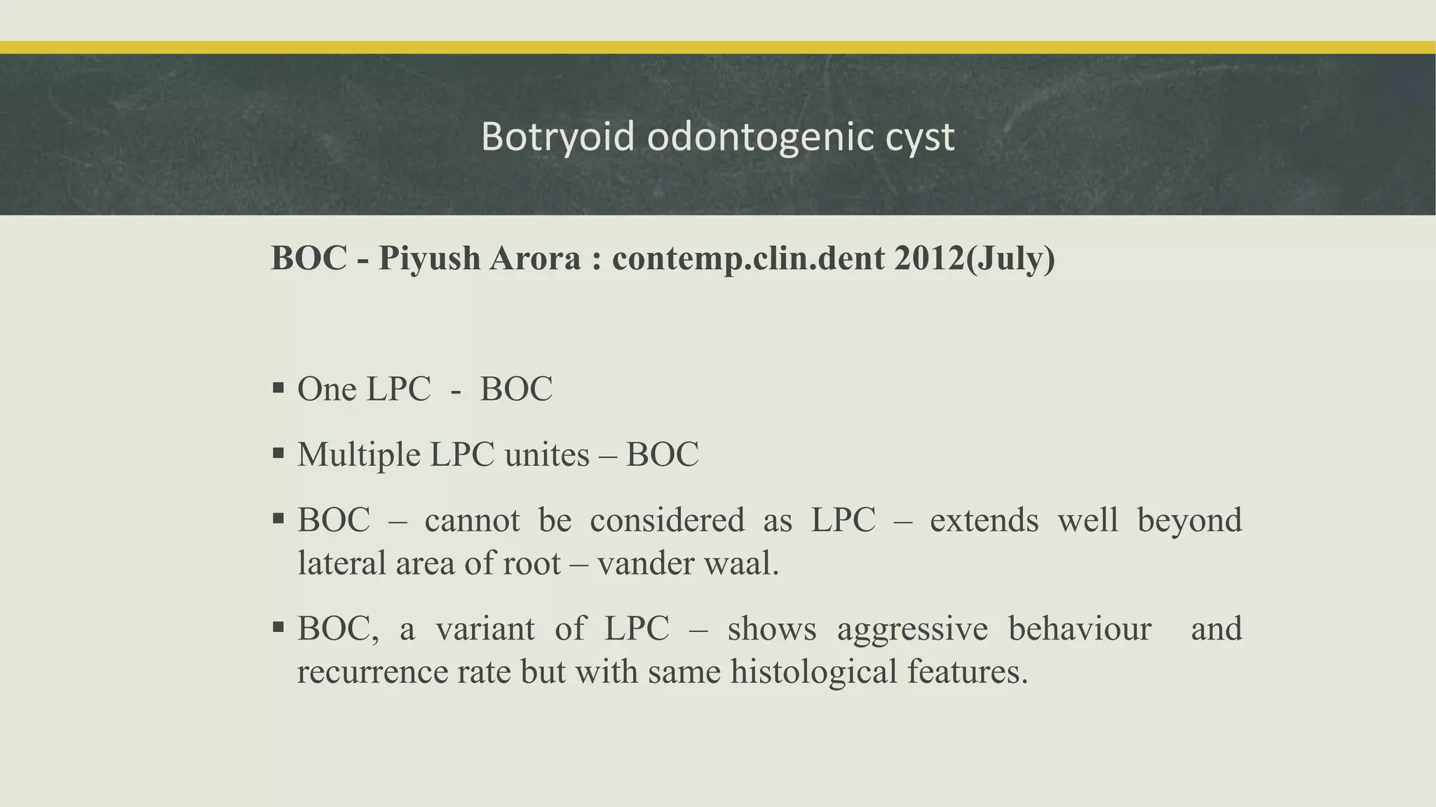 Odontogenic cyst | PPTX
