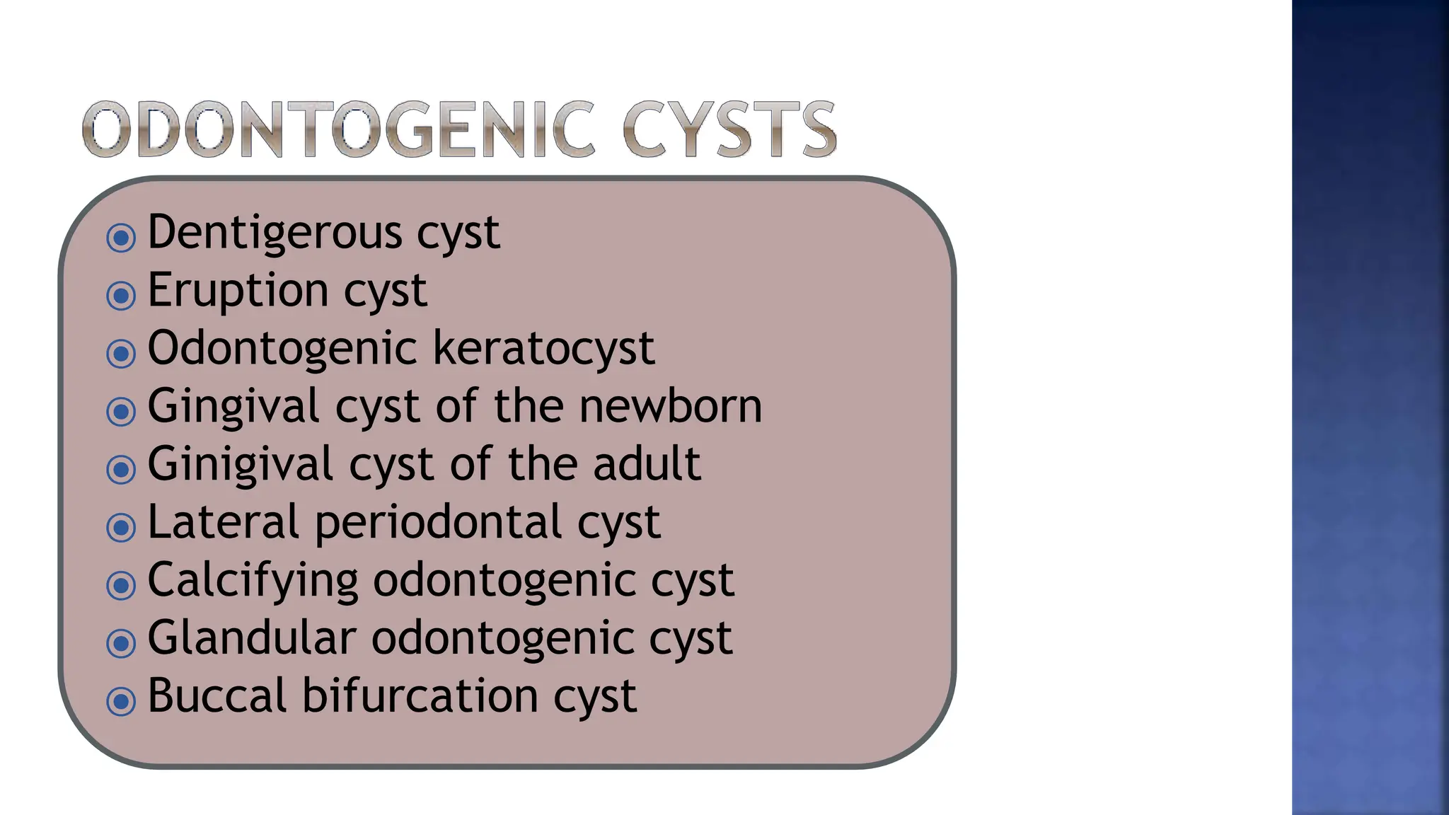 Odontogenic cysts lectur presentation.pptx