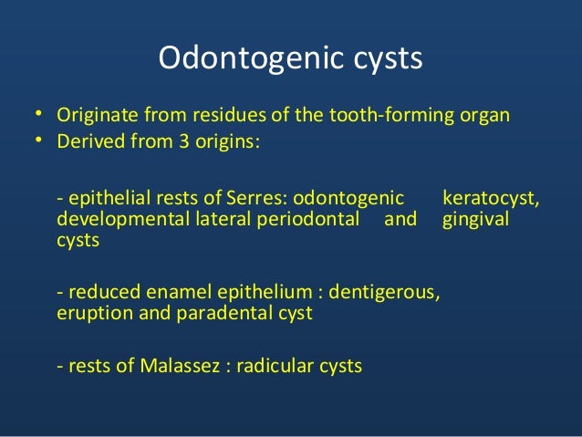 Odontogenic Cysts And Tumors Ppt