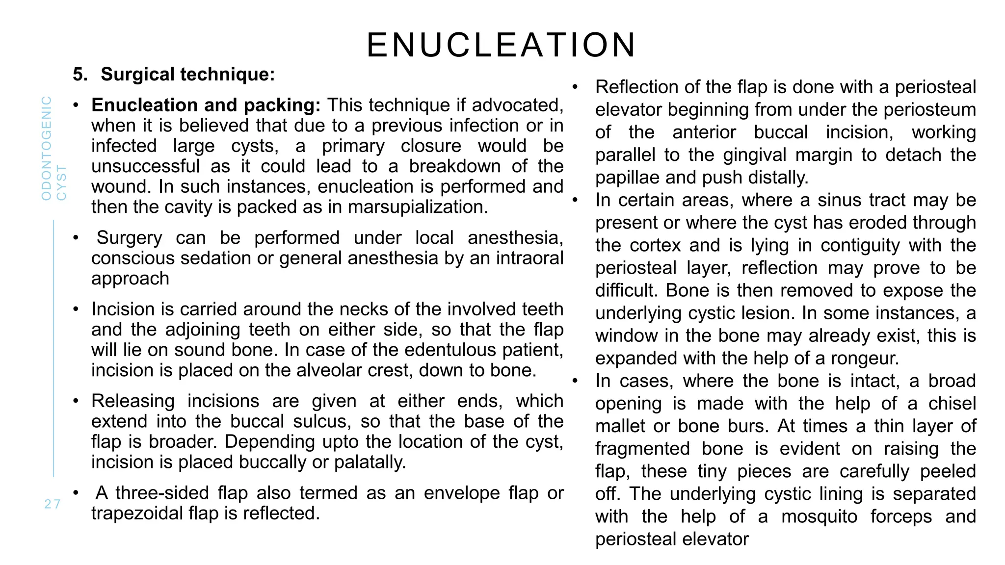 ODONTOGENIC CYSTS OF THE JAWS AND THE MANAGEMENT | PPTX