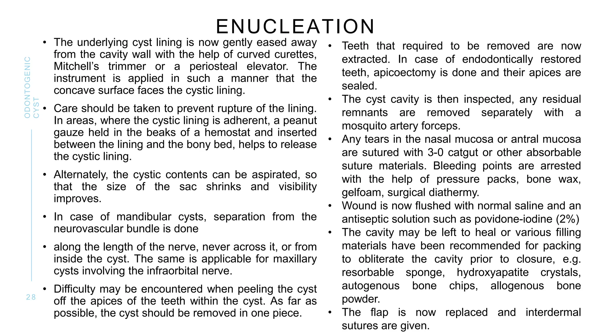 ODONTOGENIC CYSTS OF THE JAWS AND THE MANAGEMENT | PPTX
