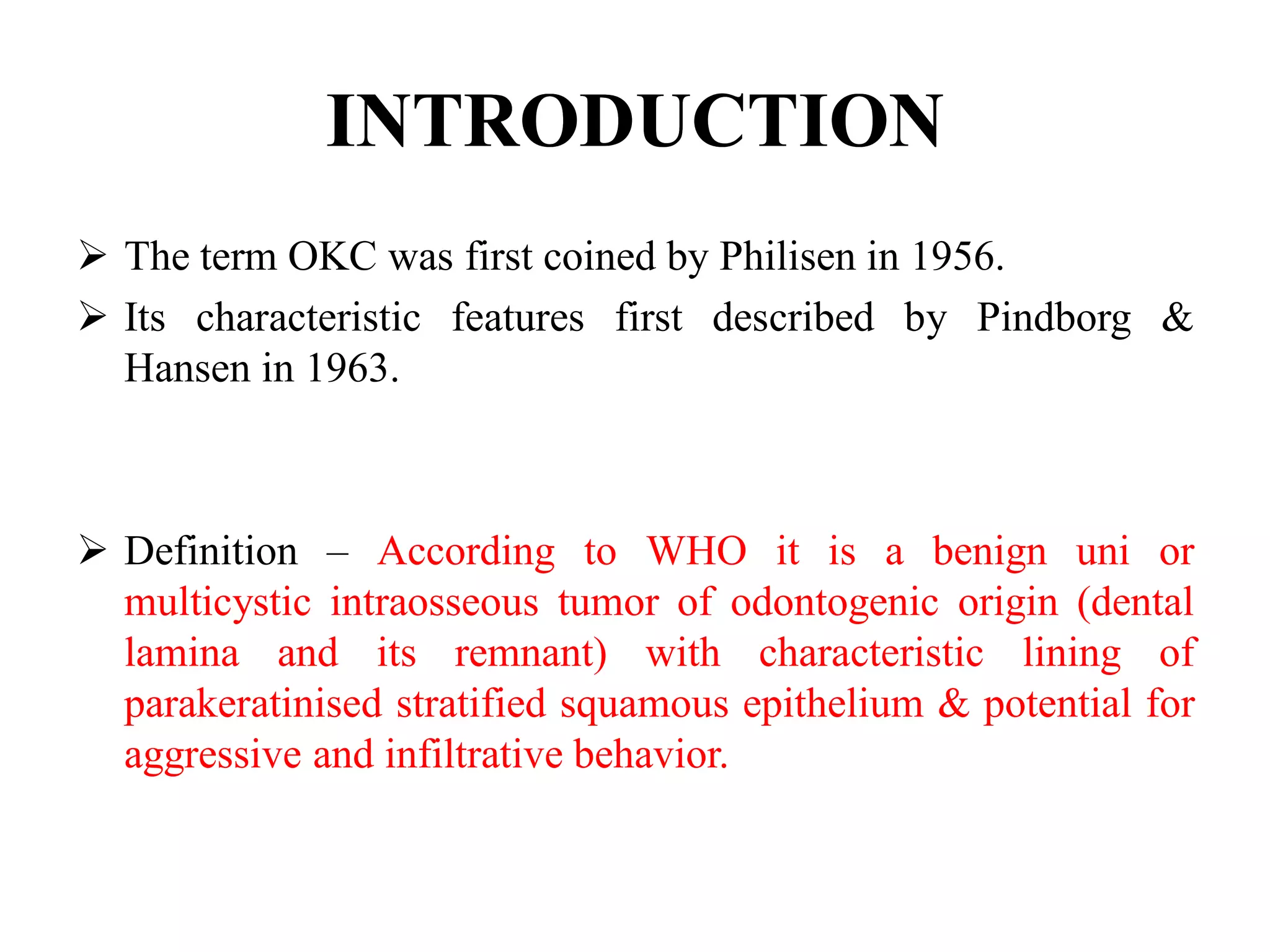Odontogenic Keratocyst (OKC) | PDF