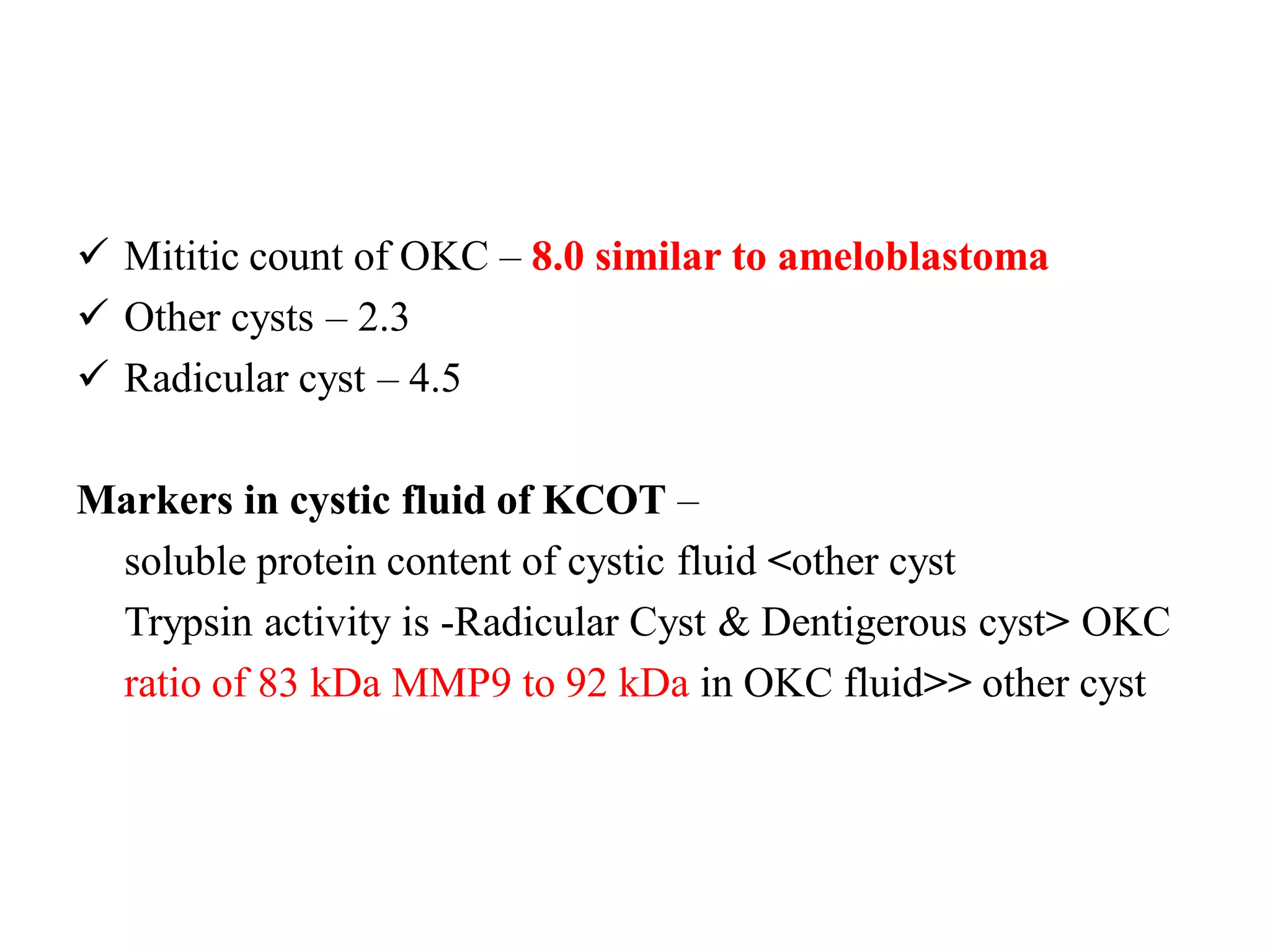 Odontogenic Keratocyst (OKC) | PDF