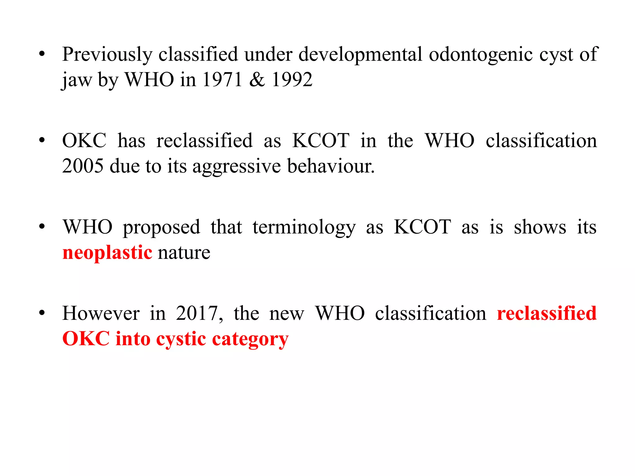 Odontogenic Keratocyst (OKC) | PDF