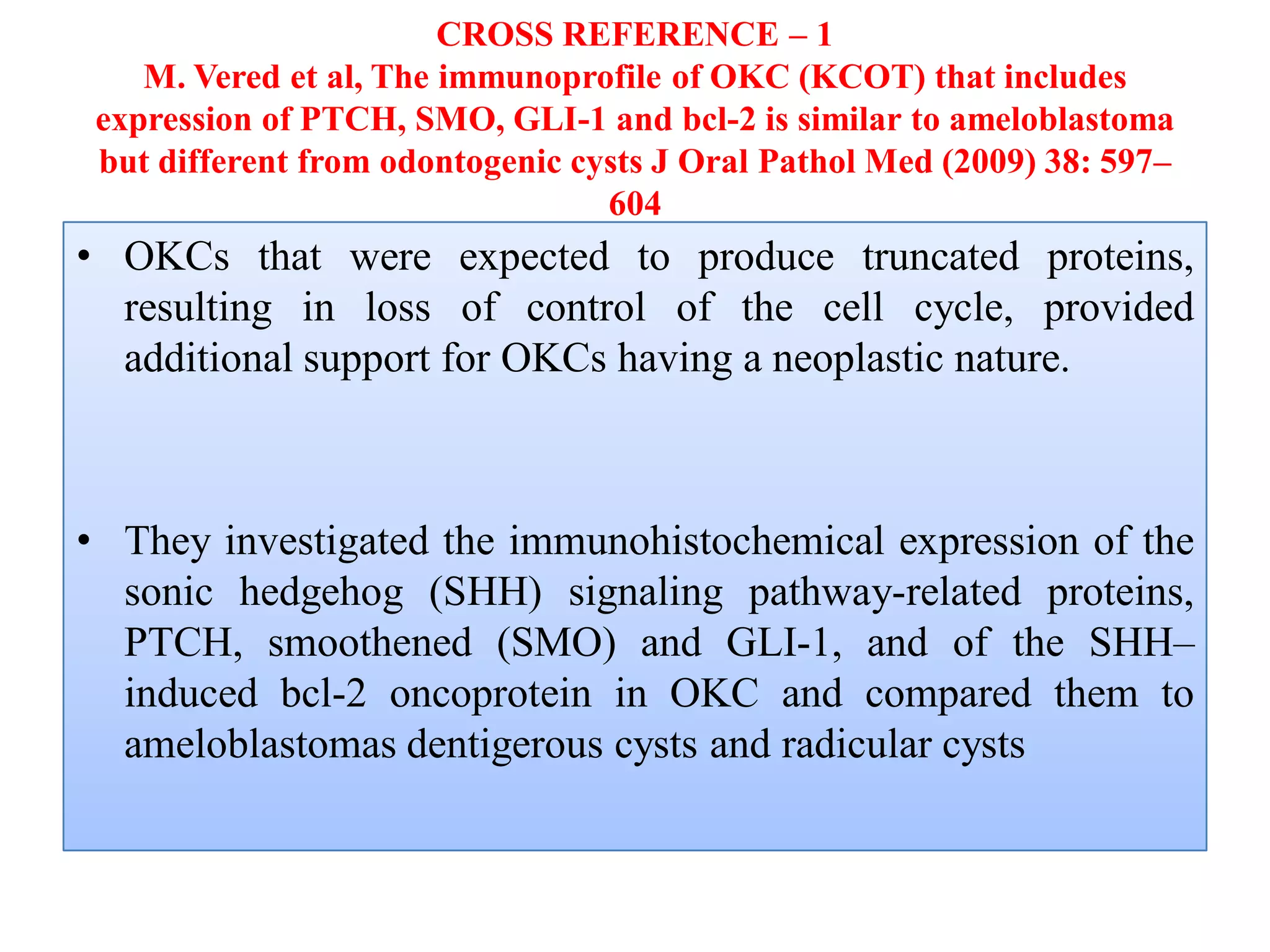 Odontogenic Keratocyst (OKC) | PDF