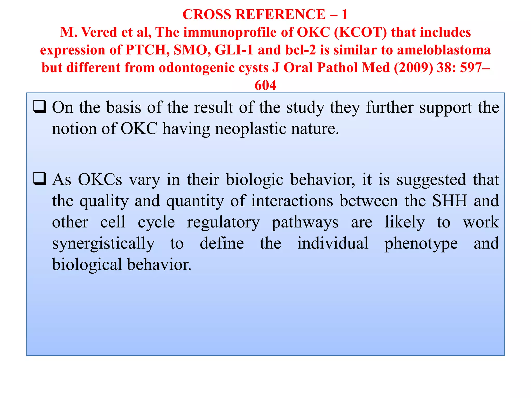 Odontogenic Keratocyst (OKC) | PDF