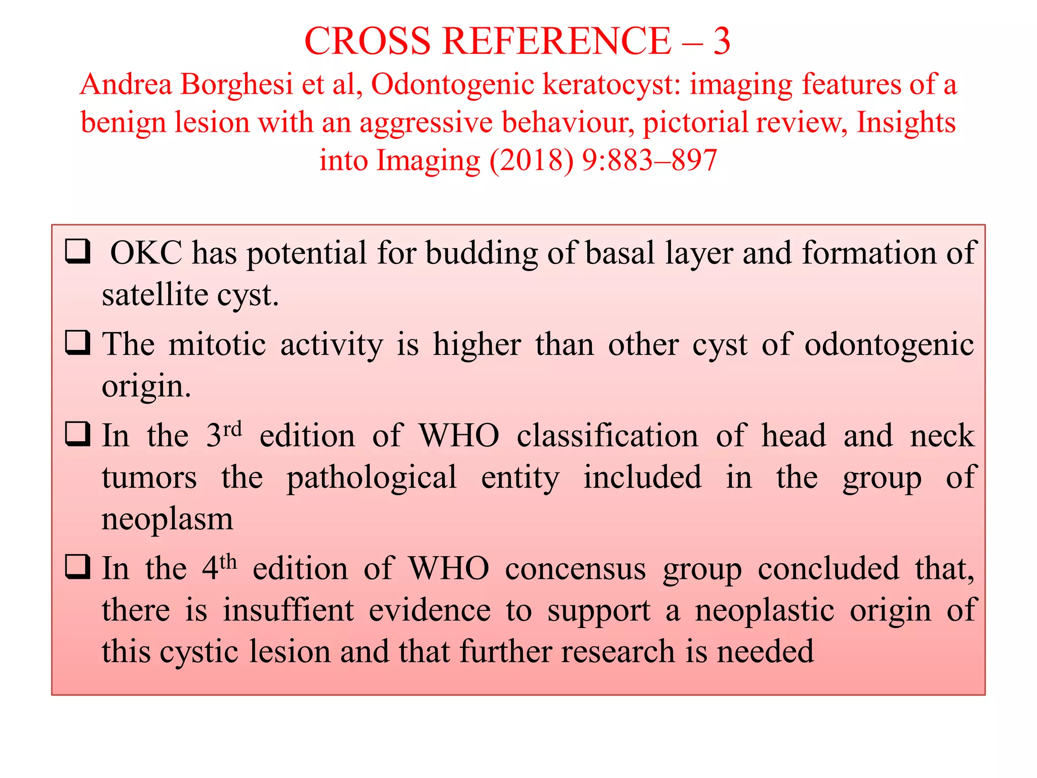 Odontogenic Keratocyst (OKC) | PDF