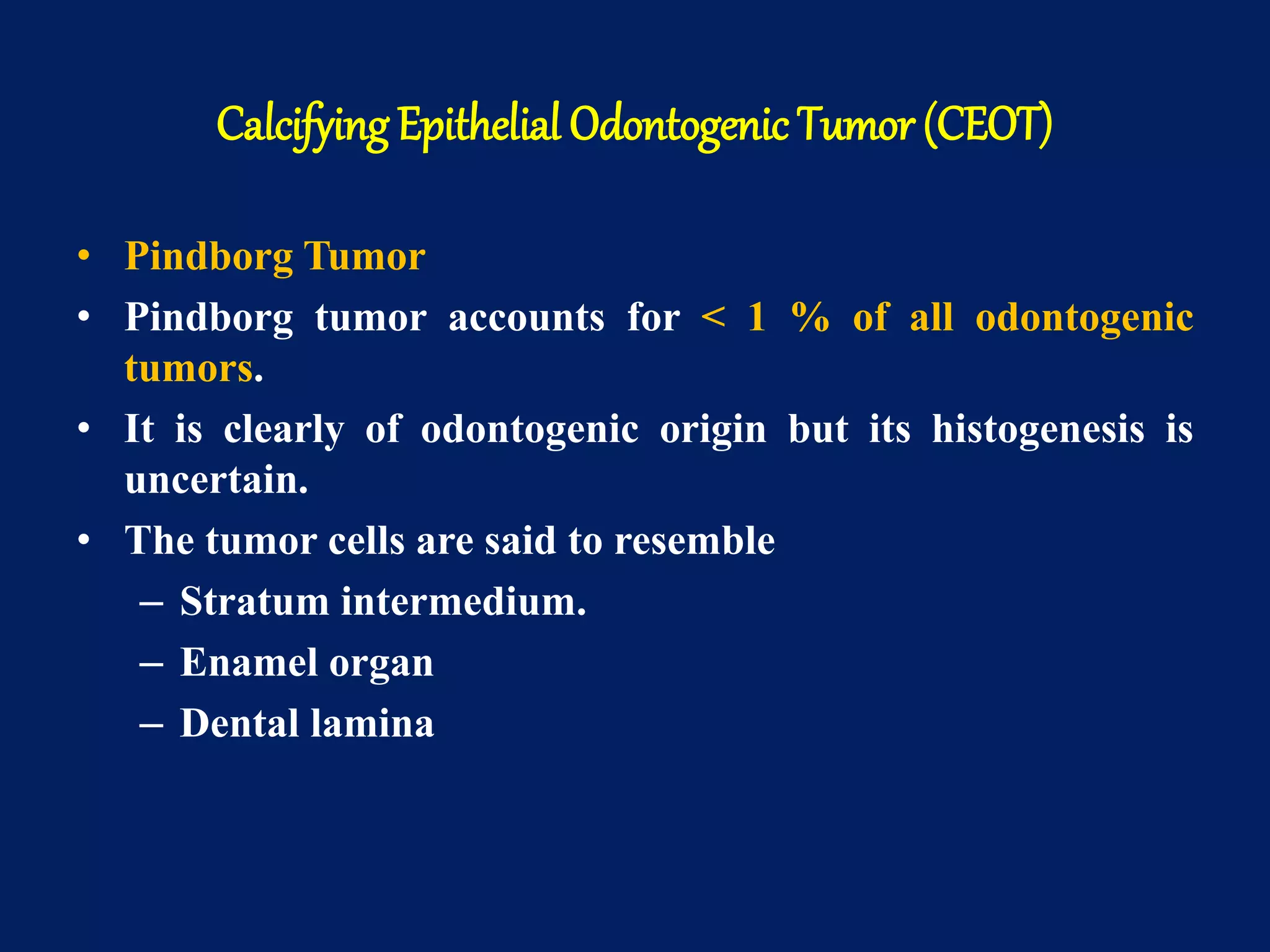 Odontogenic tumors ppt | PPTX