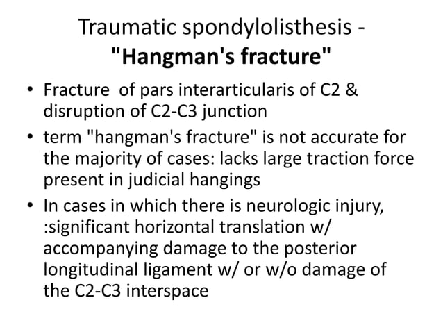 Odontoid and hangman fracture | PPTX