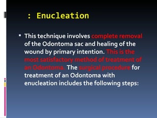 Odontoma, managment | PPT