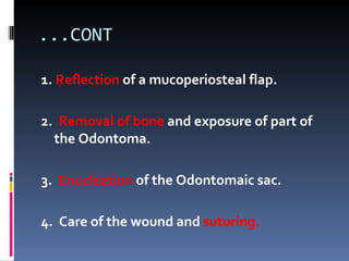 Odontoma, managment | PPT