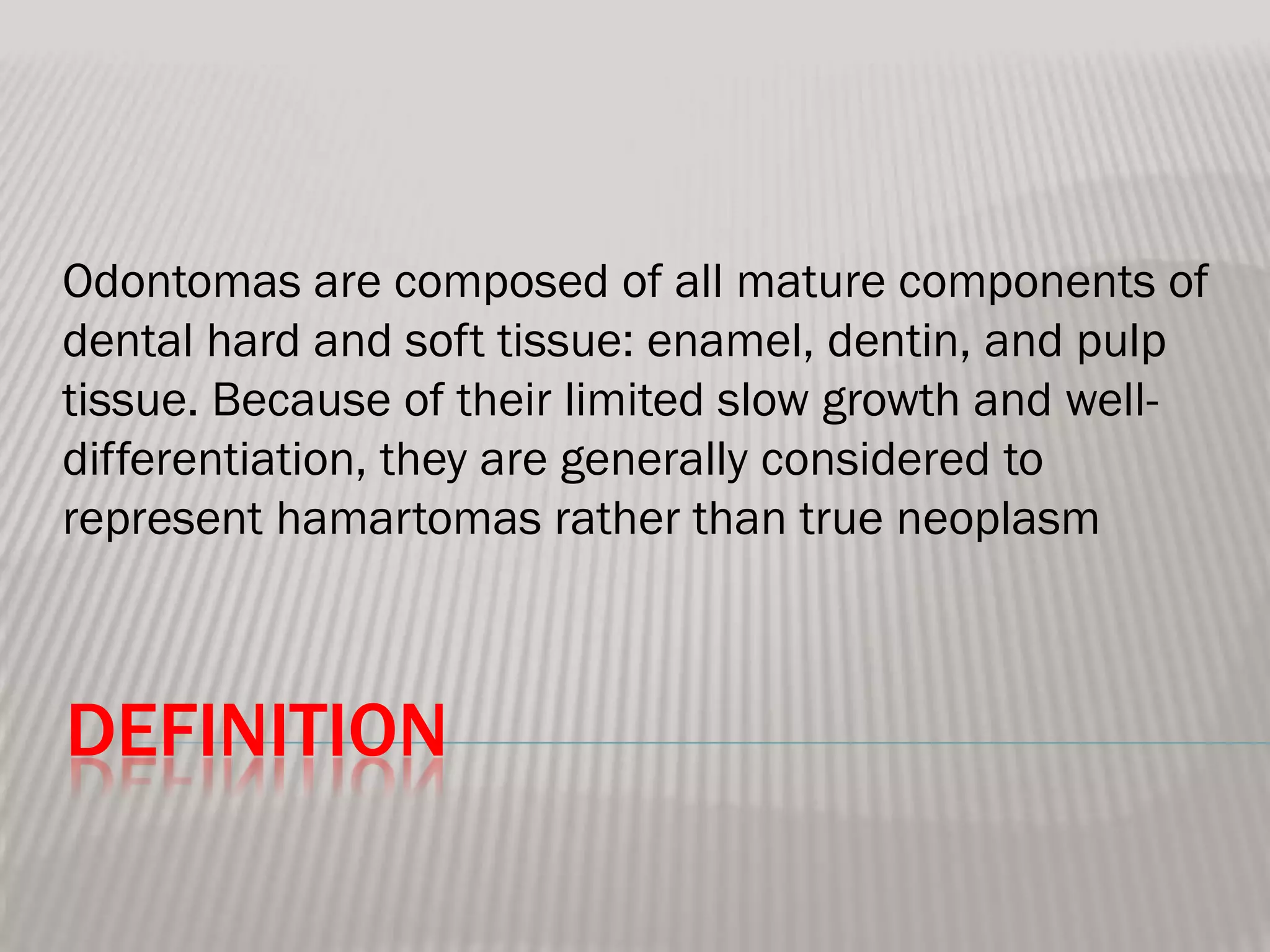 Odontoma (Doctor Faris Alabeedi MSc, MMedSc, PgDip, BDS.) | PPTX
