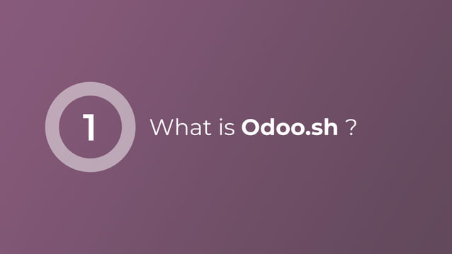 Odoo.sh for Developers | PPT
