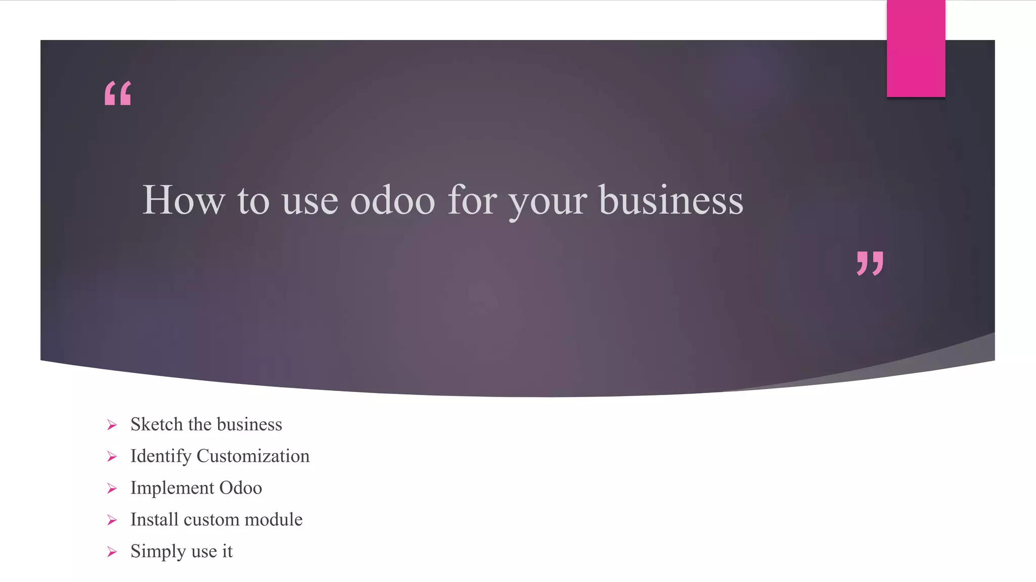 Odoo Open ERp | PPTX