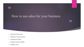 Odoo Open ERp | PPTX
