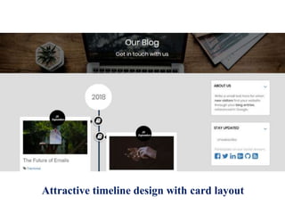 Odoo blog page with timeline design layout | PPT