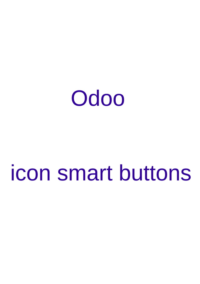 Odoo icon smart buttons | PDF