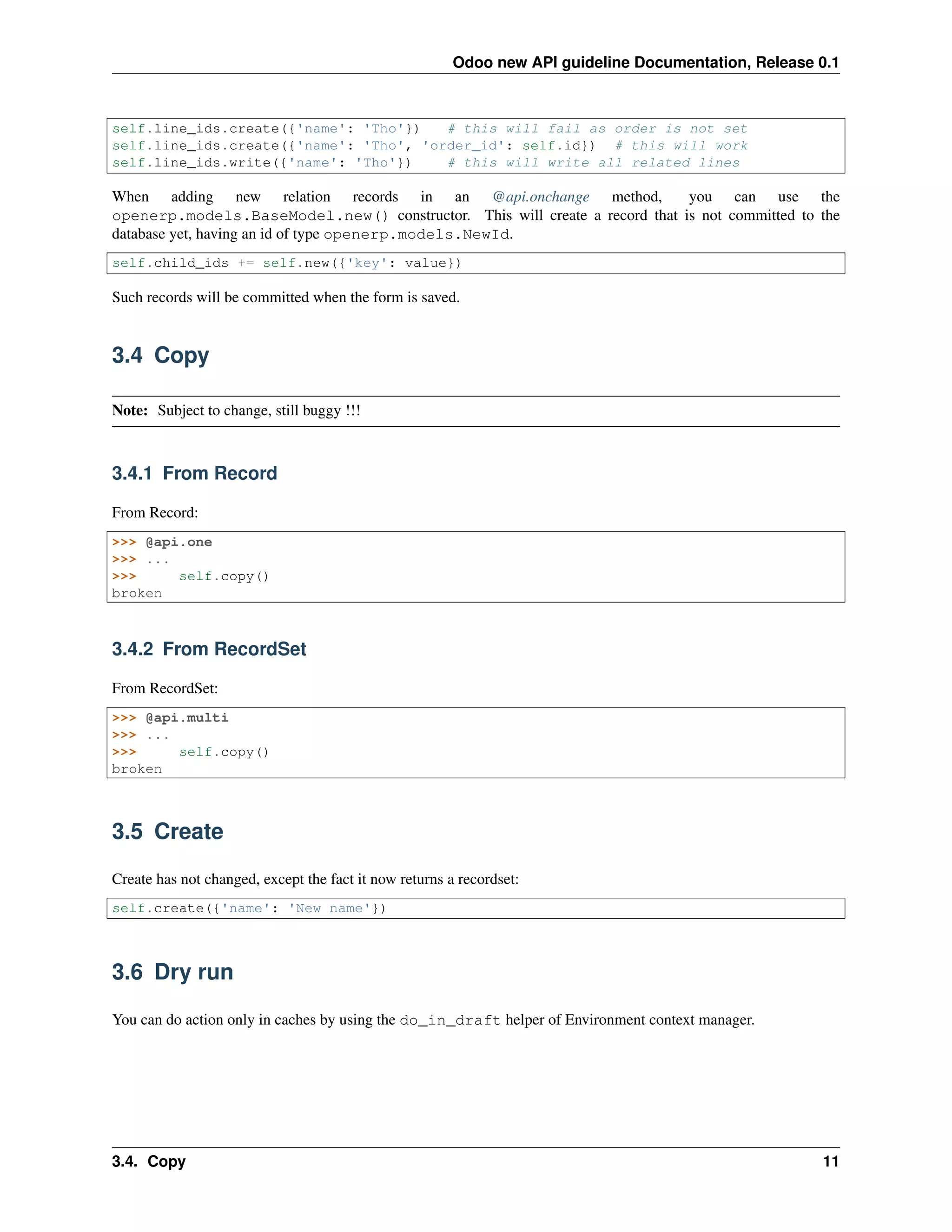 Odoo new-api-guide-line | PDF | Databases | Computer Software and Applications