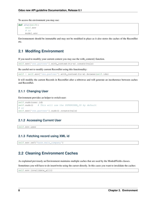 Odoo new-api-guide-line | PDF | Databases | Computer Software and Applications