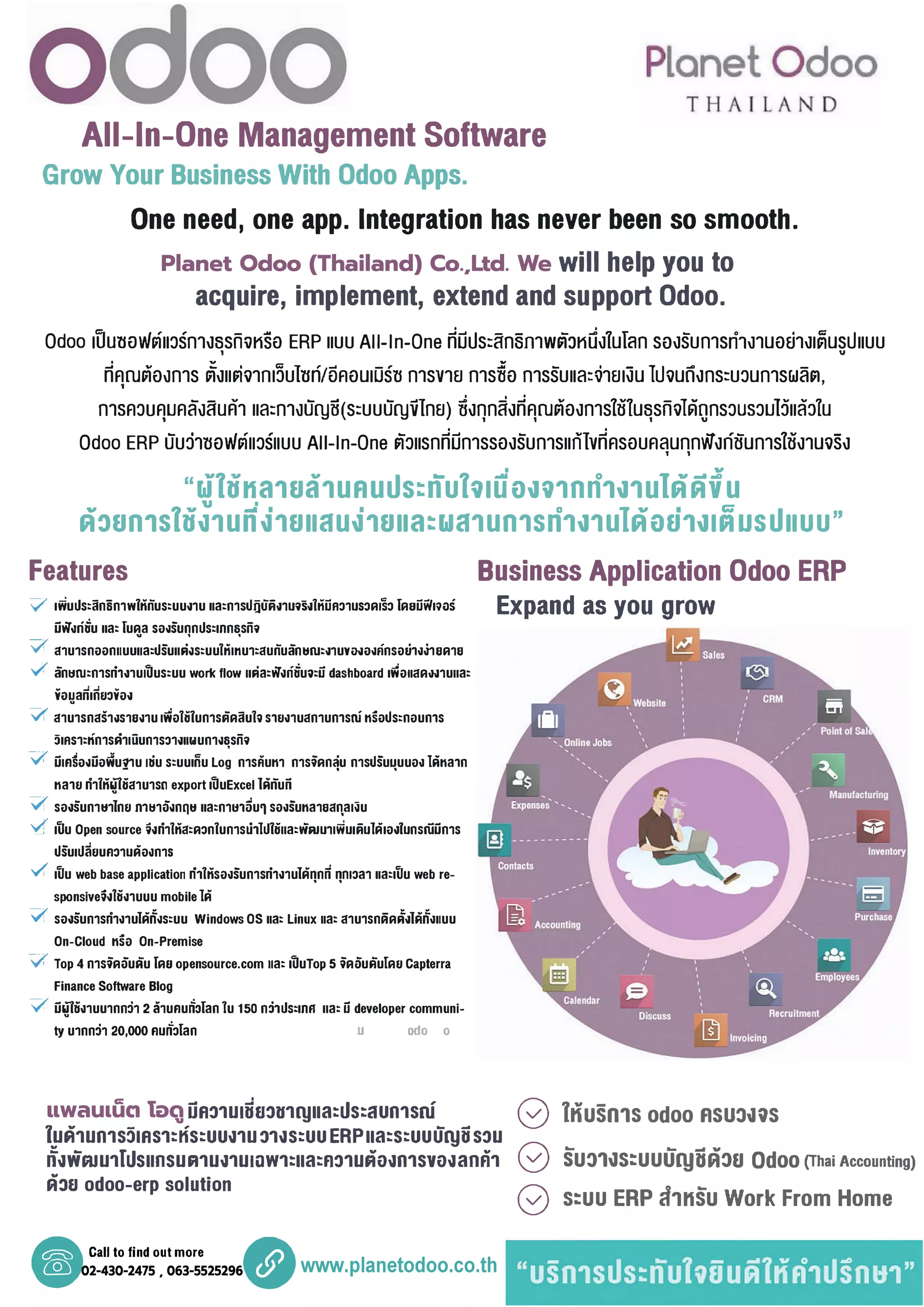 Odoo-Powered-by-PlanetOdoo_Thailand_Brochure_2020.pdf | Business Accounting & Finance | Business