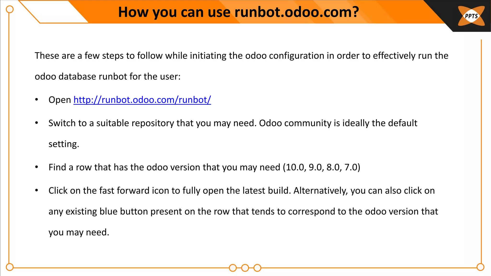 Odoo runbot-installation | PPT