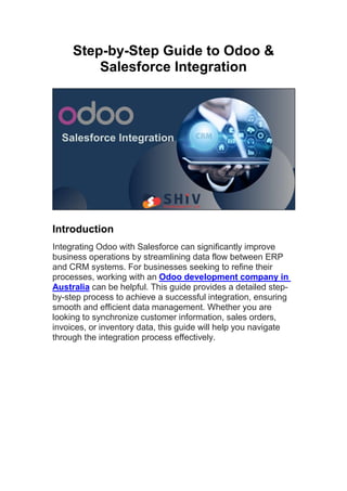 A Comprehensive Guide to Integrating Odoo with Salesforce | PDF