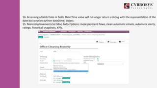 Odoo 12 features | PPTX | Technology & Computing