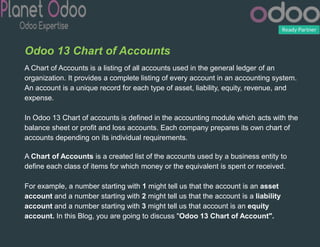 Odoo 13 chart of accounts | PPTX