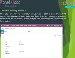 Odoo 13 chart of accounts | PPTX