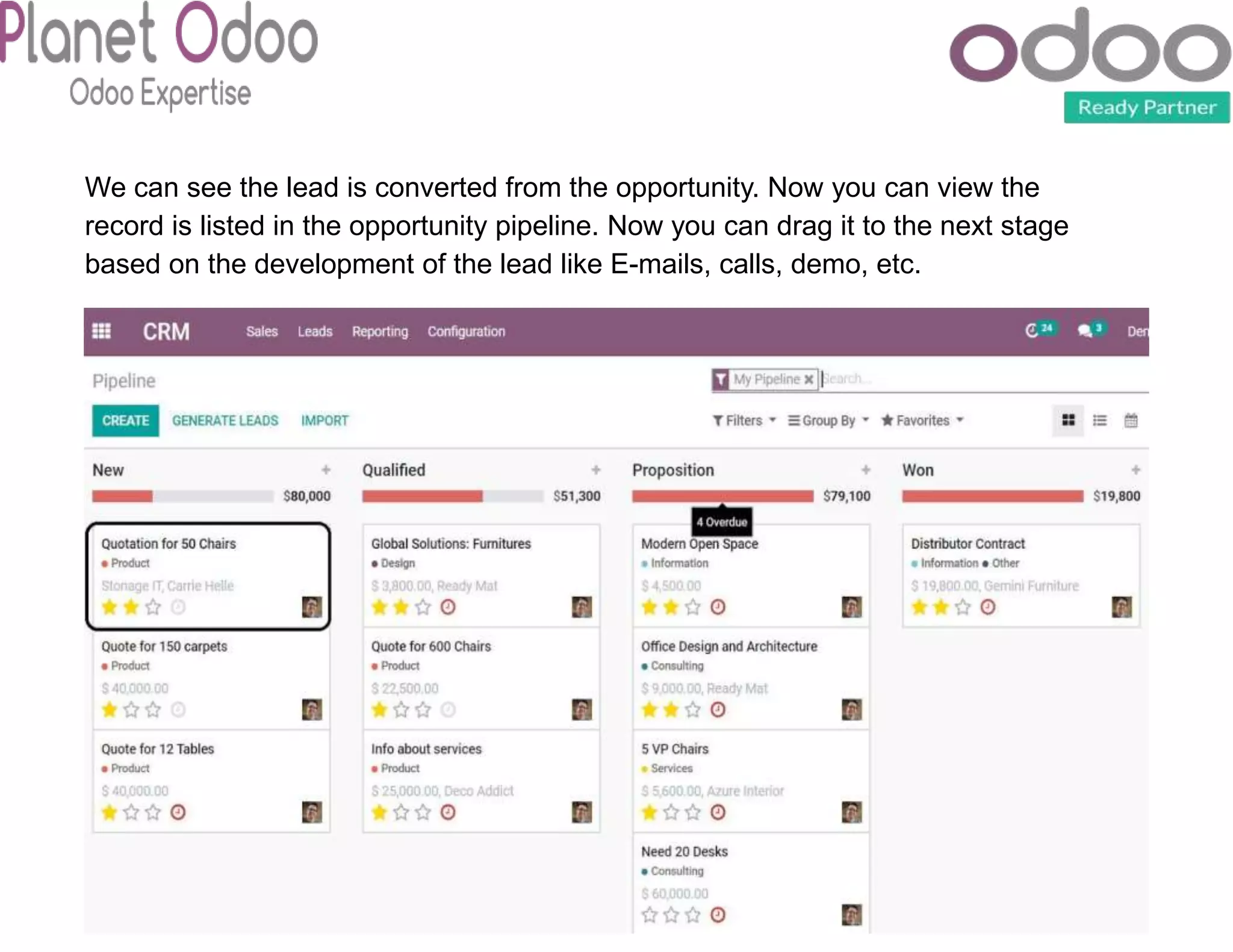 Odoo 13 Crm Manage Leads And Opportunity Ppt