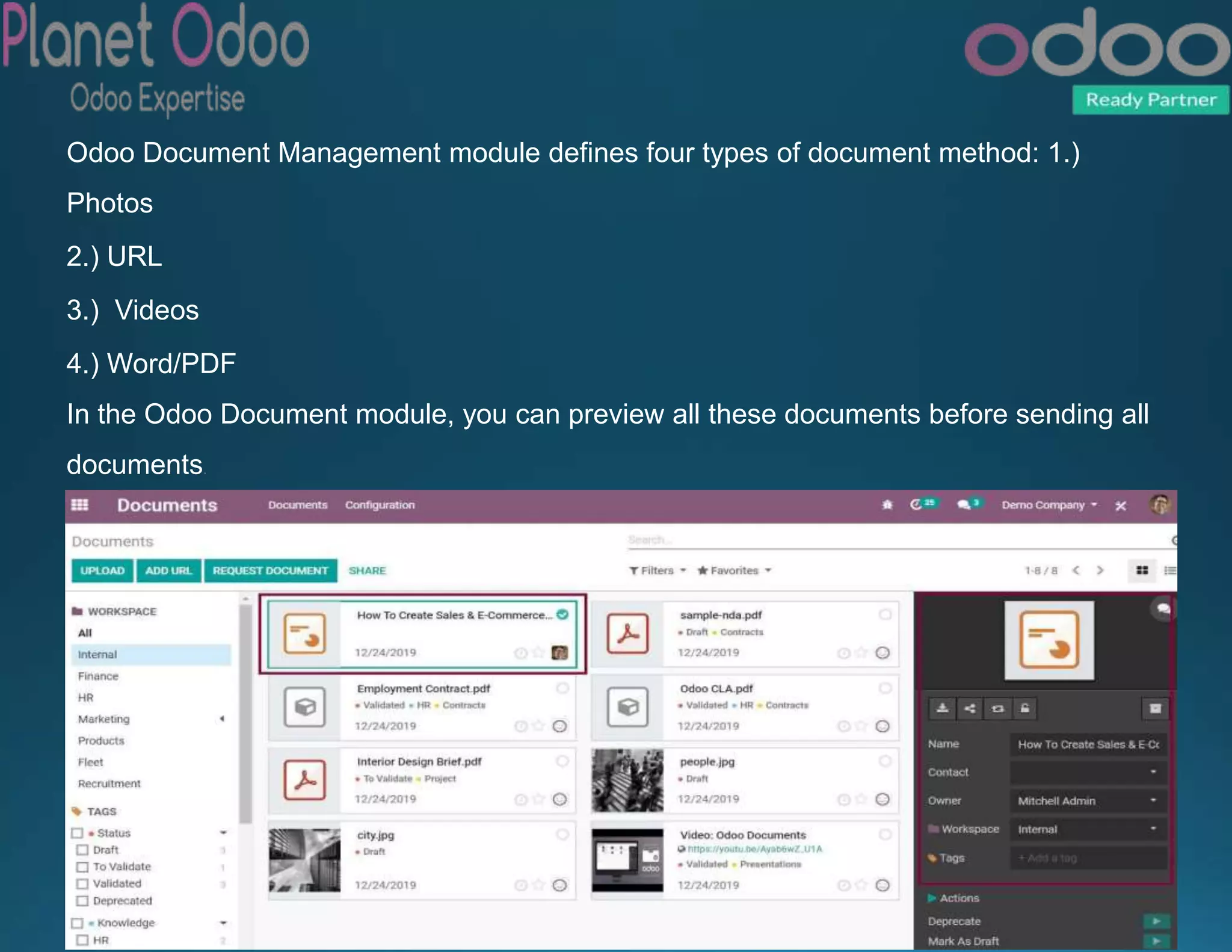 Odoo 13 document management system | PPTX