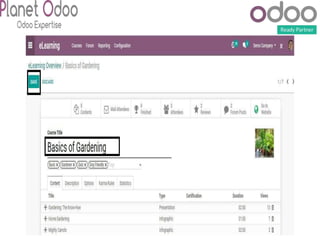Odoo 13 e learning module | PPT