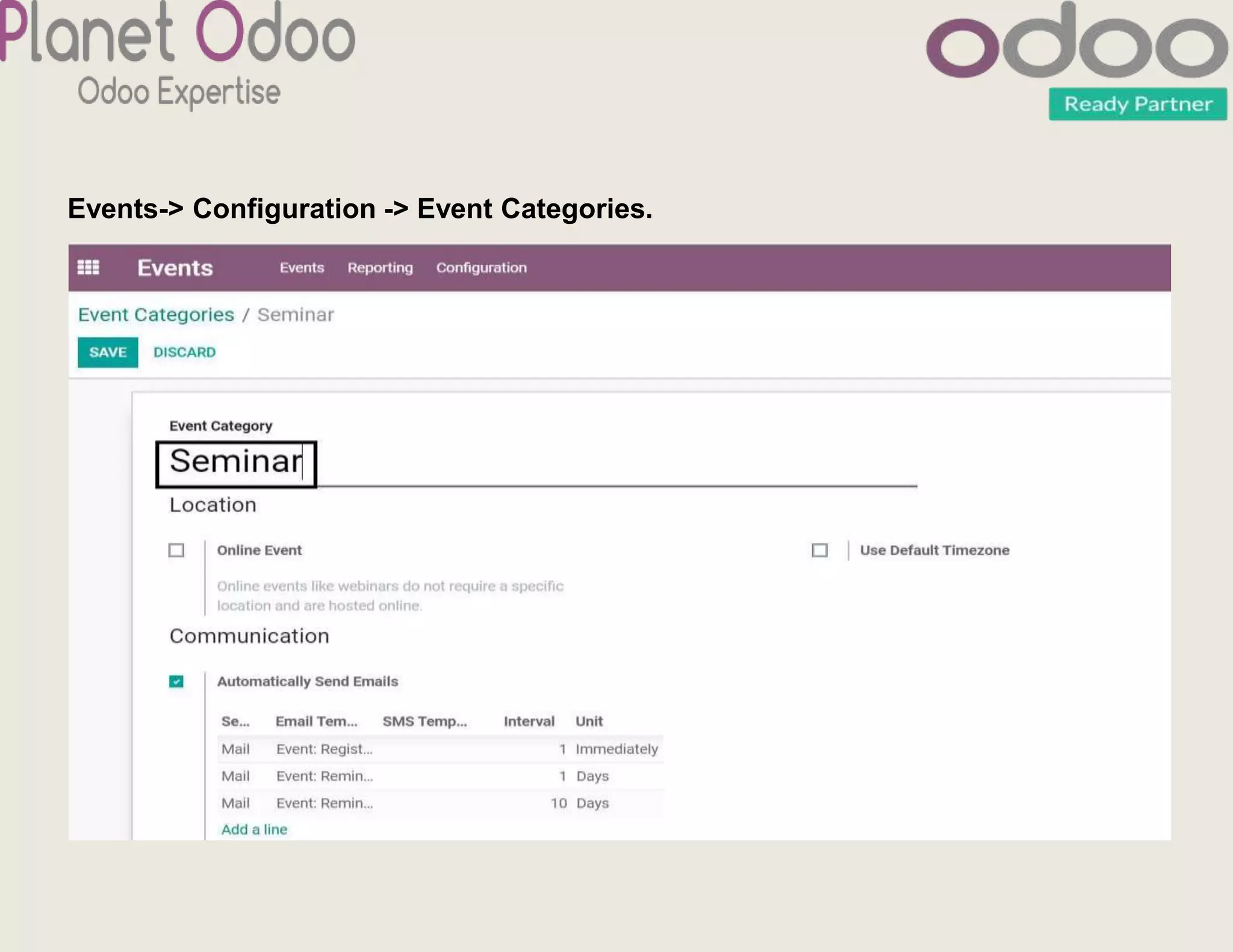 Odoo 13 event management | PPT