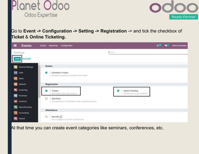 Odoo 13 event management | PPT