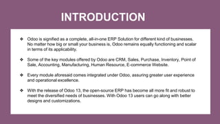 Odoo 13 Features | PPTX