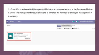 Odoo 13 Features | PPTX | Web Development | Internet