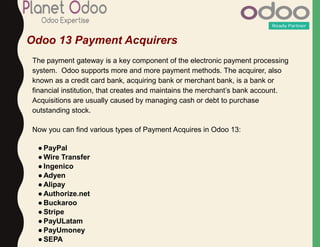 Odoo 13 payment acquirers | PPT