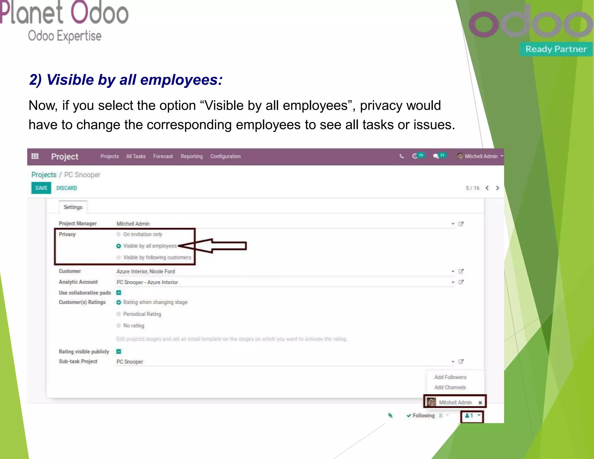 Odoo 13 project management | PPTX | Business | Business and Finance