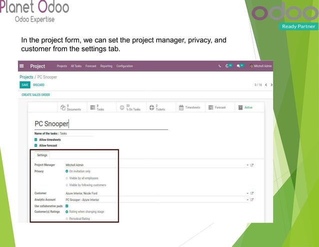 Odoo 13 project management | PPTX | Business | Business and Finance