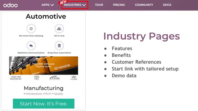 Odoo Experience 2018 - Odoo 13 Roadmap: What's next? | PPT