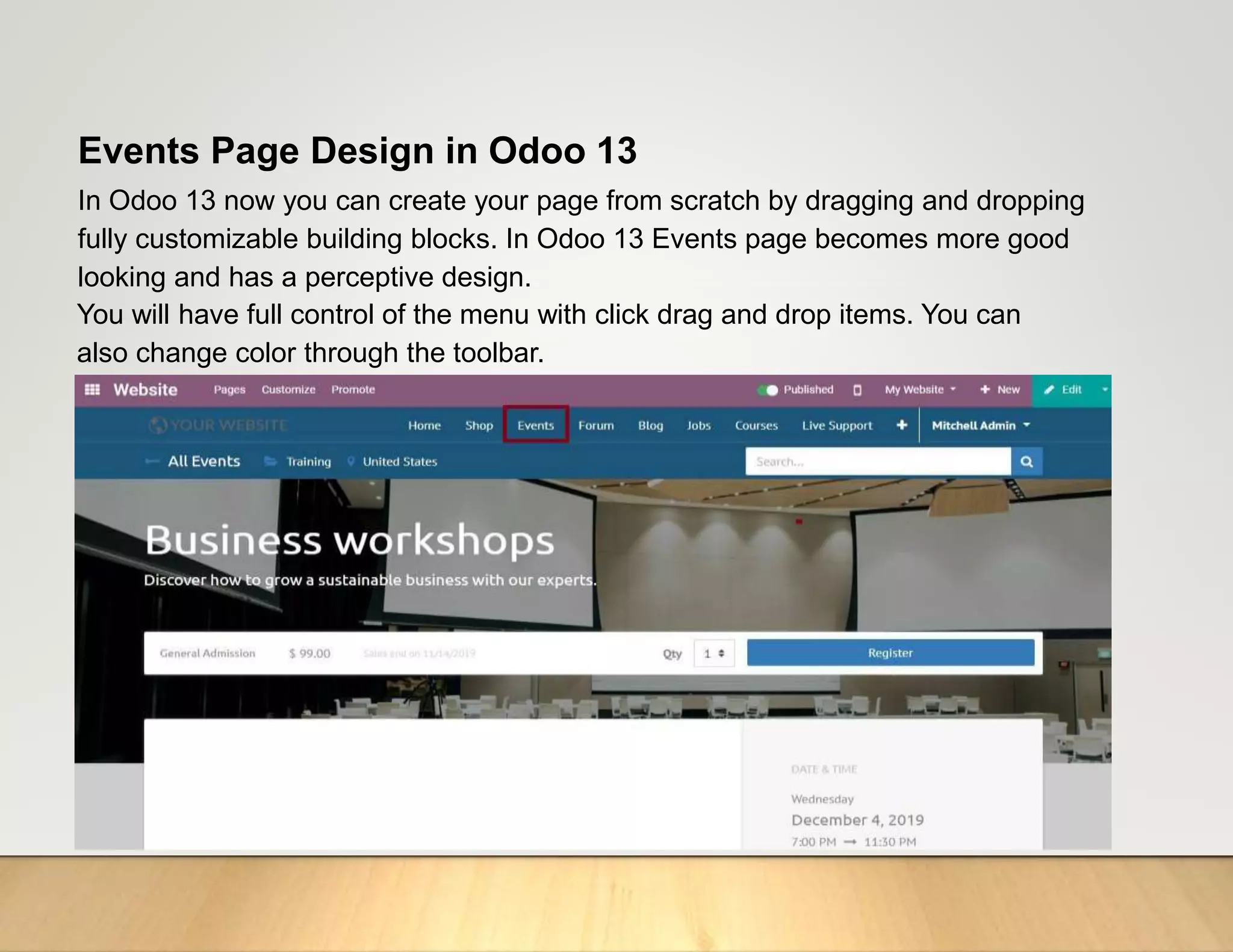 Odoo 13 website form builder | PPTX | Web Development | Internet