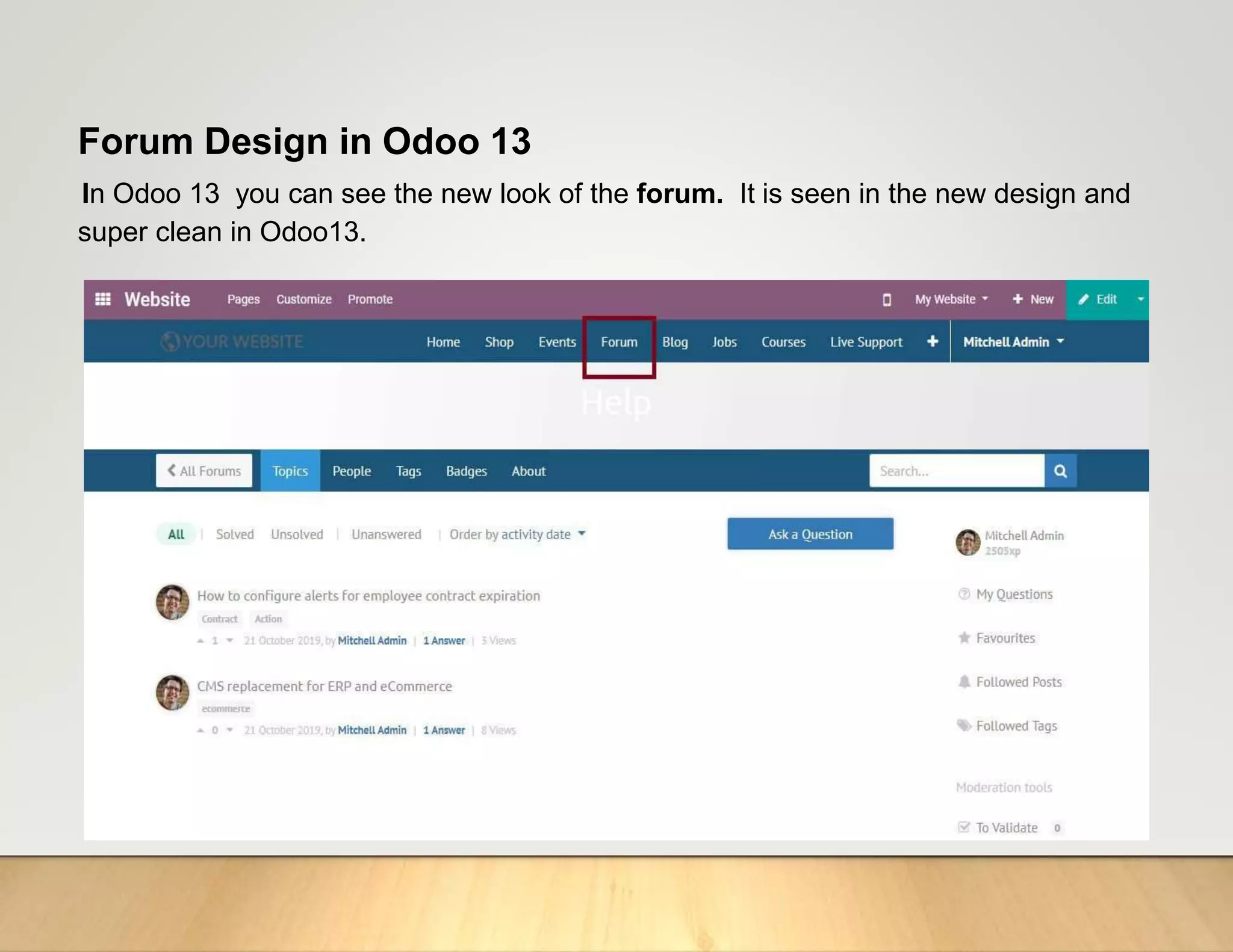 Odoo 13 website form builder | PPTX | Web Development | Internet