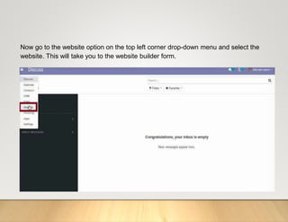 Odoo 13 website form builder | PPTX | Web Development | Internet