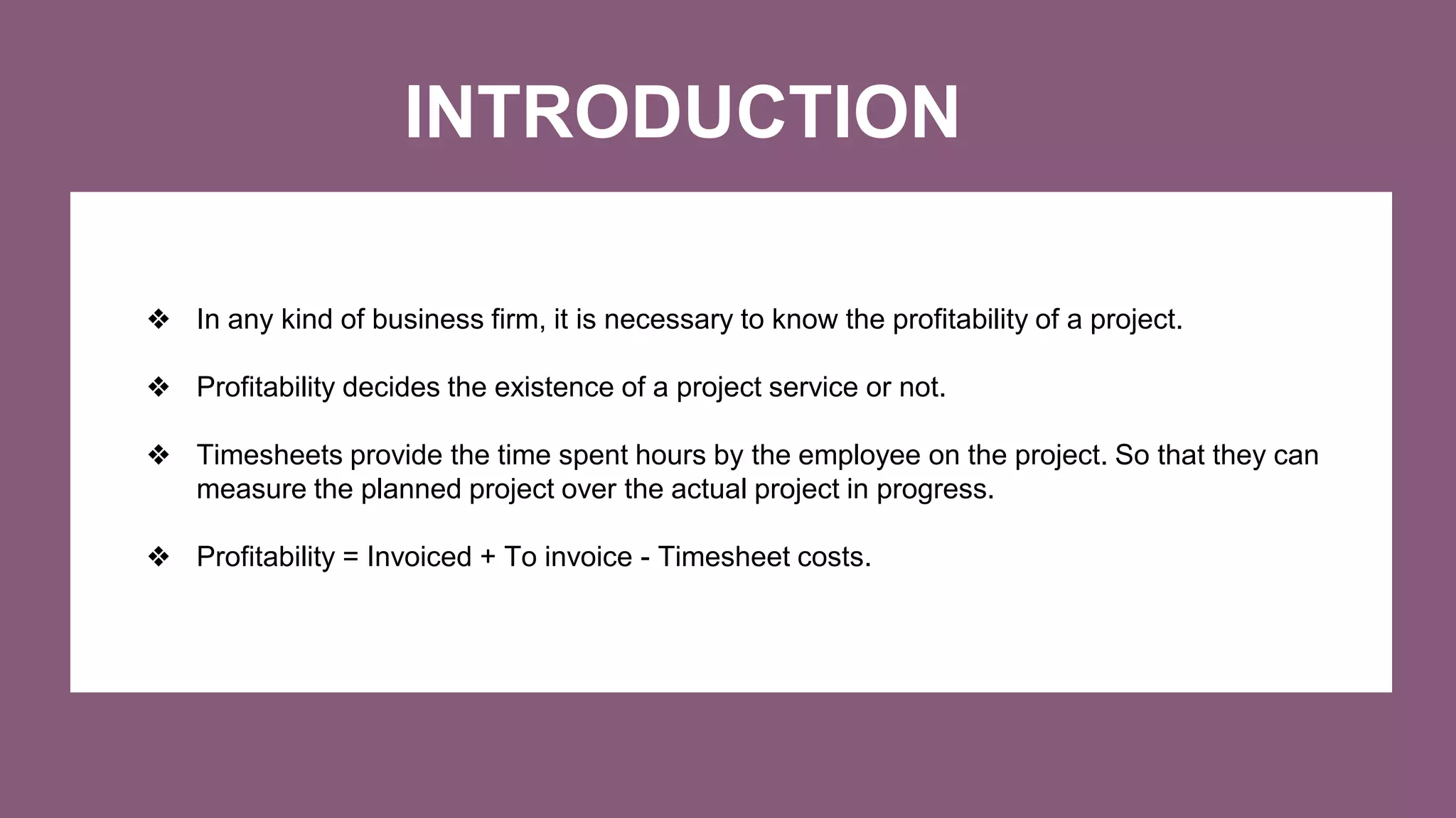Odoo 14 Project Profitability | PPTX