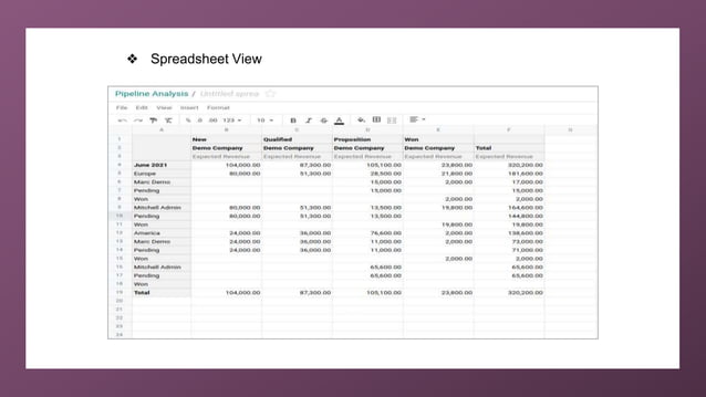 Odoo 14 Spreadsheet in CRM | PPT