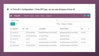 Odoo 14 Time Off Management | PPT