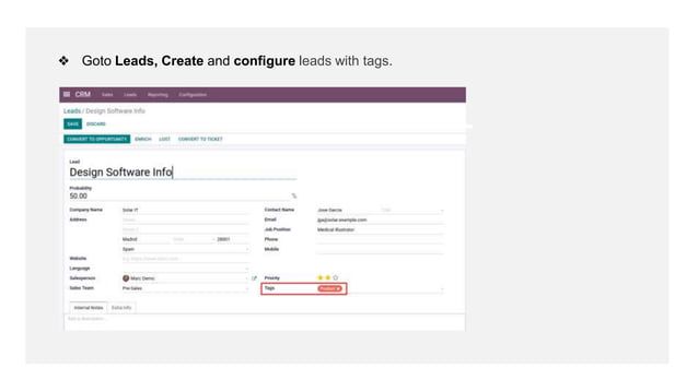 Odoo 15 CRM Tags - Odoo 15 Enterprise Edition | PPT